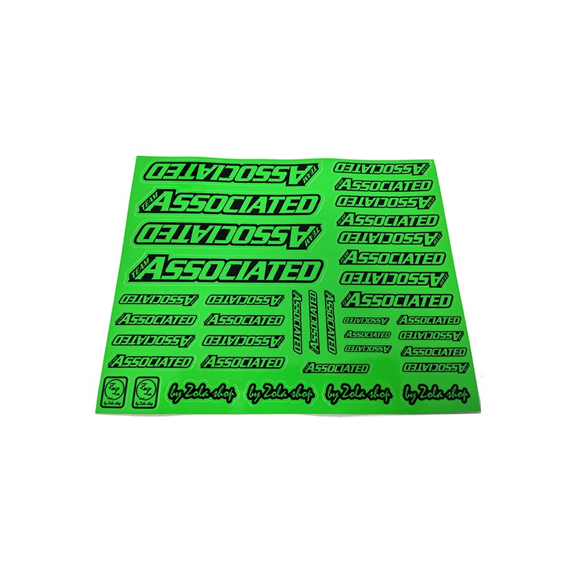 Stickers de sponsors vert fluo